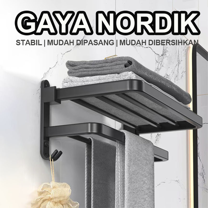 Jual Rak Handuk Rak Gantungan Handuk Rak Jemuran Kamar Mandi Alumunium ...