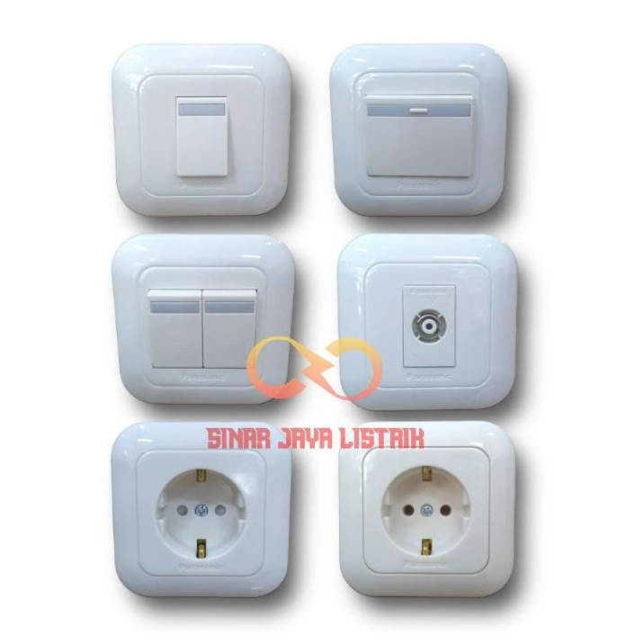 Jual Panasonic Mata Saklar Mata Hotel Kecil Besar Stop Kontak CP NCP SNI | Shopee Indonesia
