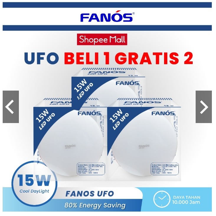 Jual Fanos UFO PROMO VIRAL..!! Lampu Ceiling Lamp 12 15WATT - PROMO ...
