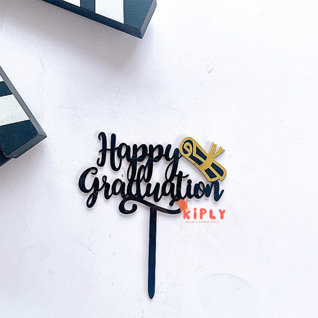 Jual Cake Topper Graduation Acrylic/Topper Wisuda/Topper Graduation ...