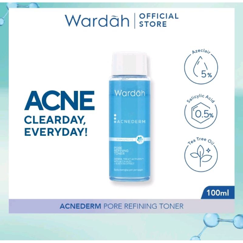 Jual Wardah Acnederm Pore Refining Toner 100ml | Shopee Indonesia