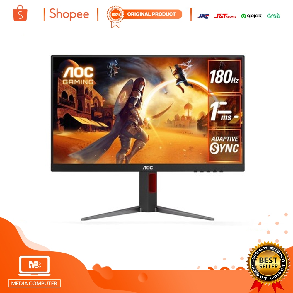 Jual Monitor AOC 24G4/70 24 IPS Flat FHD 180Hz 1ms | Shopee Indonesia