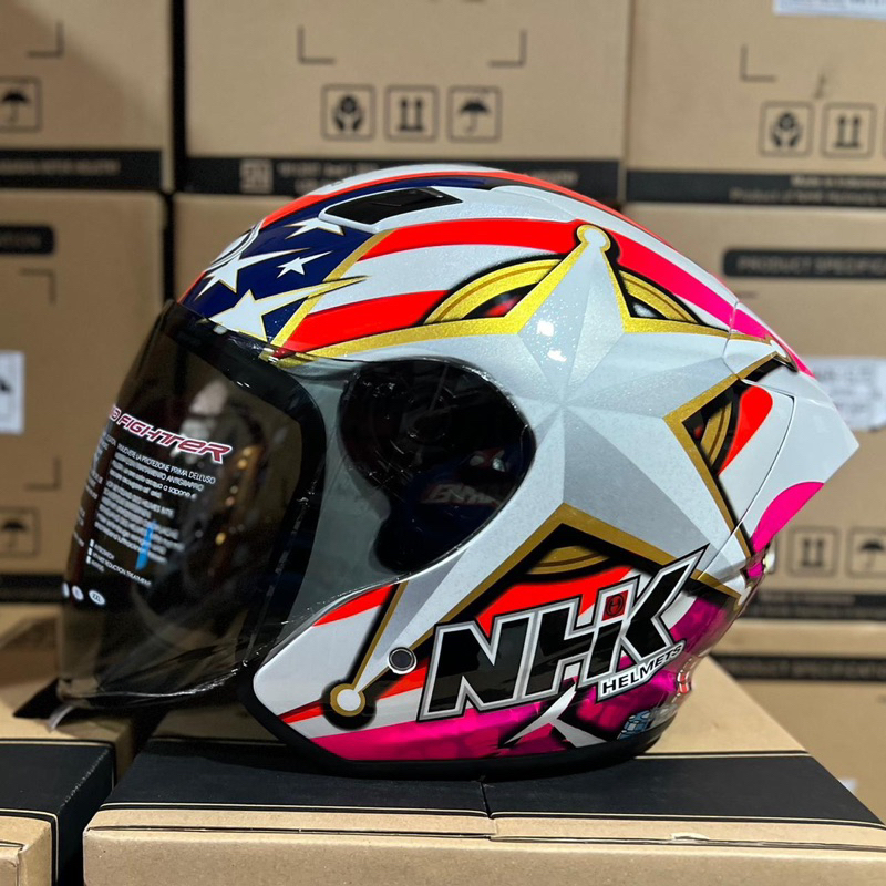 Jual NHK R1 ELITE ALONZO #7 ( SINGLE VISOR ) | Shopee Indonesia