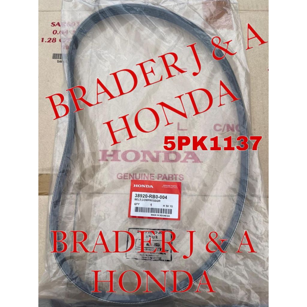 Jual TALI FANBELT SABUK V BELT DRIVE 5PK PANJANG 1137 JAZZ GE8 S RS ...