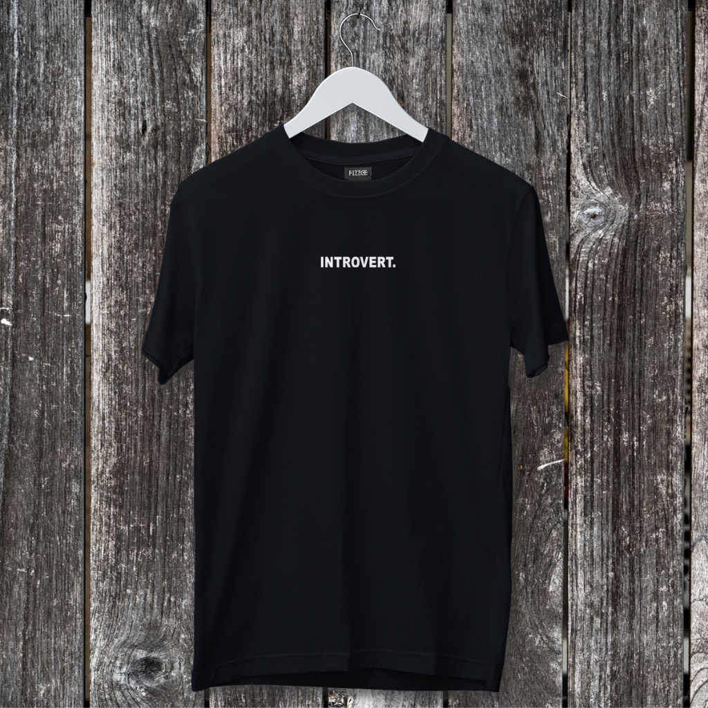 Jual Kaos Distro Kata INTROVERT / Kaos Unisex Distro Pria dan Wanita ...