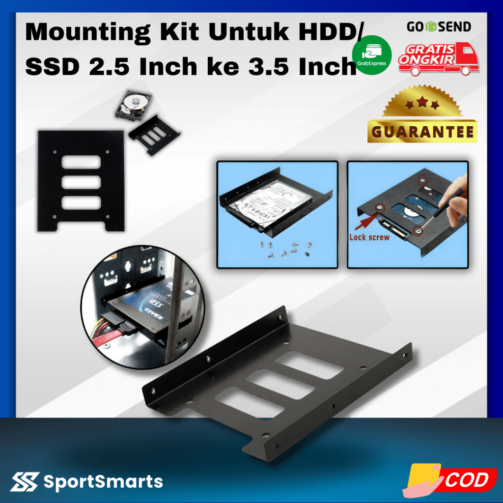 Jual Tempat Plat Dudukan Hardisk PC Mounting Kit Untuk HDD/SSD 2.5 Inch ...