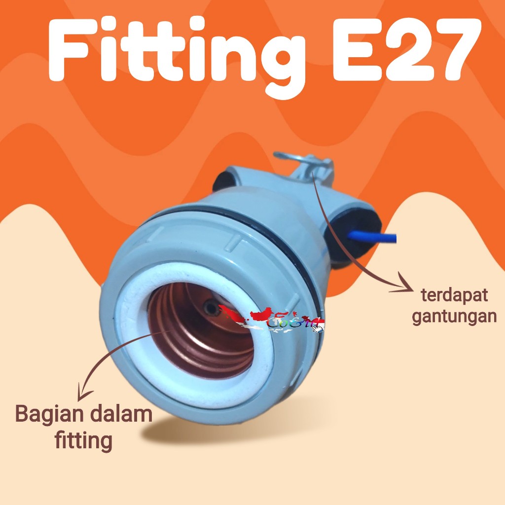 Jual Fiting Gantung Lampu WD E-27 Fiting Gantung E-27 Fiting Jalan Fitting Lampu Outdoor Indoor ...