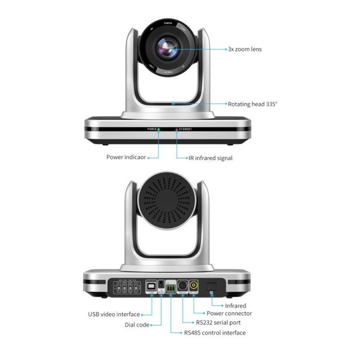 Jual Robotic Webcam PTZ USB FullHD Video Conference Camera HOSODO HSD ...