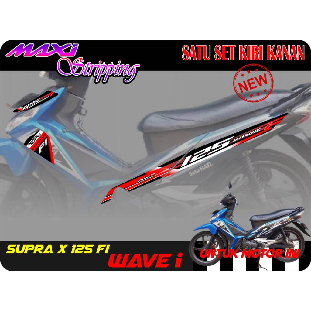Jual Stiker striping Honda Supra x 125 fi Wave i | Shopee Indonesia