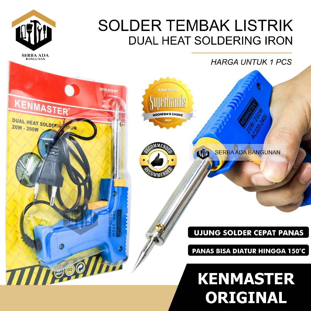 Jual SAB Kenmaster Dual Heat Soldering Iron - Alat Solder Pistol Tembak ...