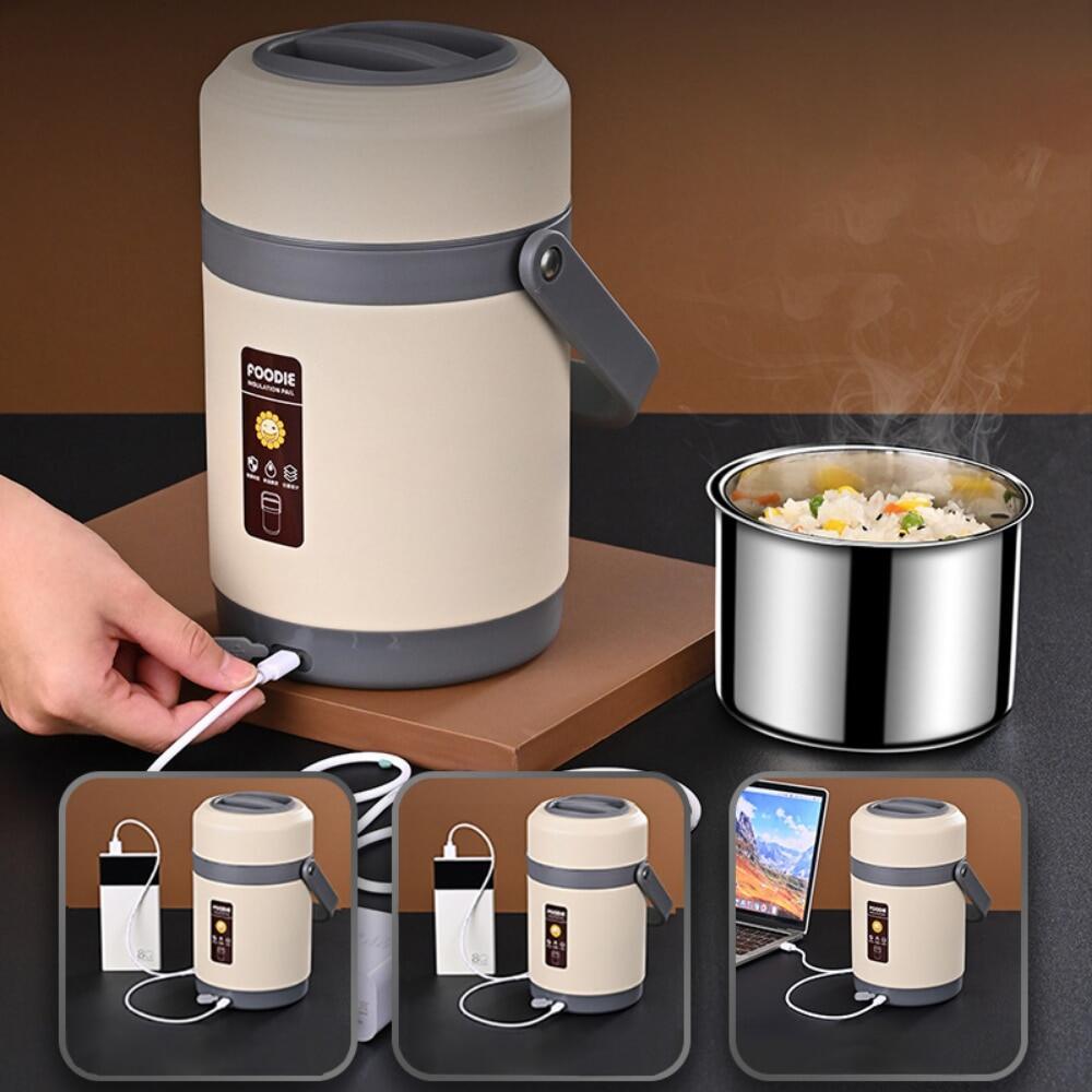 Jual 2LStainless Steel USB Electric Heated Lh Box Food Warmer Bento Lh ...
