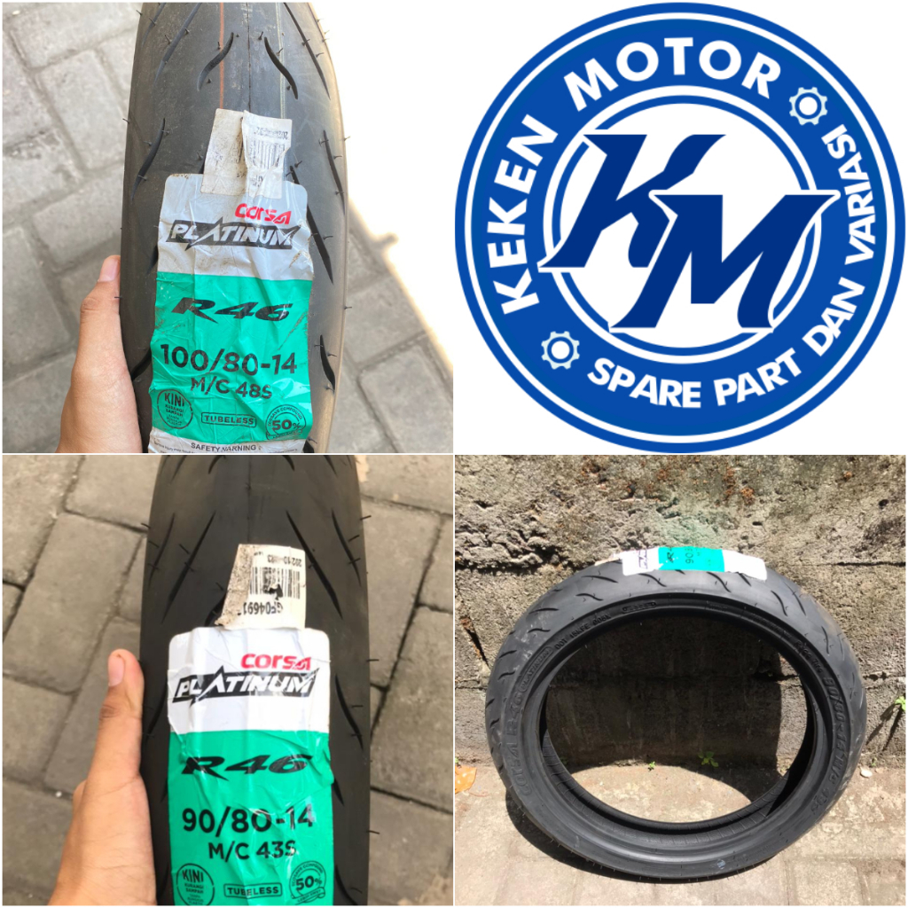 Jual BAN LUAR CORSA R46 RING 14 TUBLESS || BAN LUAR MOTOR CORSA R46 90/ ...