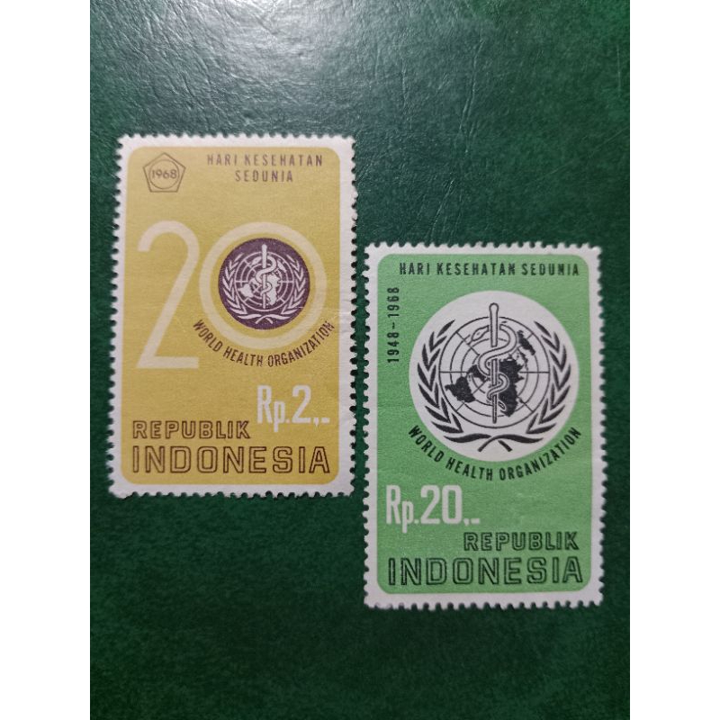 Jual Prangko Indonesia 2 Pcs WHO tahun 1968 UN USED | Shopee Indonesia