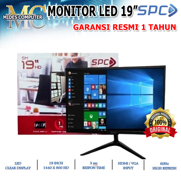 Jual Monitor SPC 19 Inch / Monitor 19inch SPC | Shopee Indonesia
