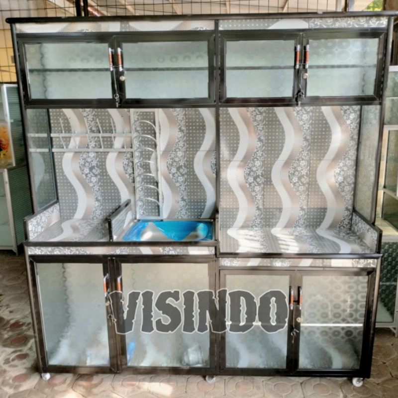 Jual KITCHEN SET LEMARI DAPUR WASTAFEL 4IN1 FULL SET KAKI RODA JUMBO ...