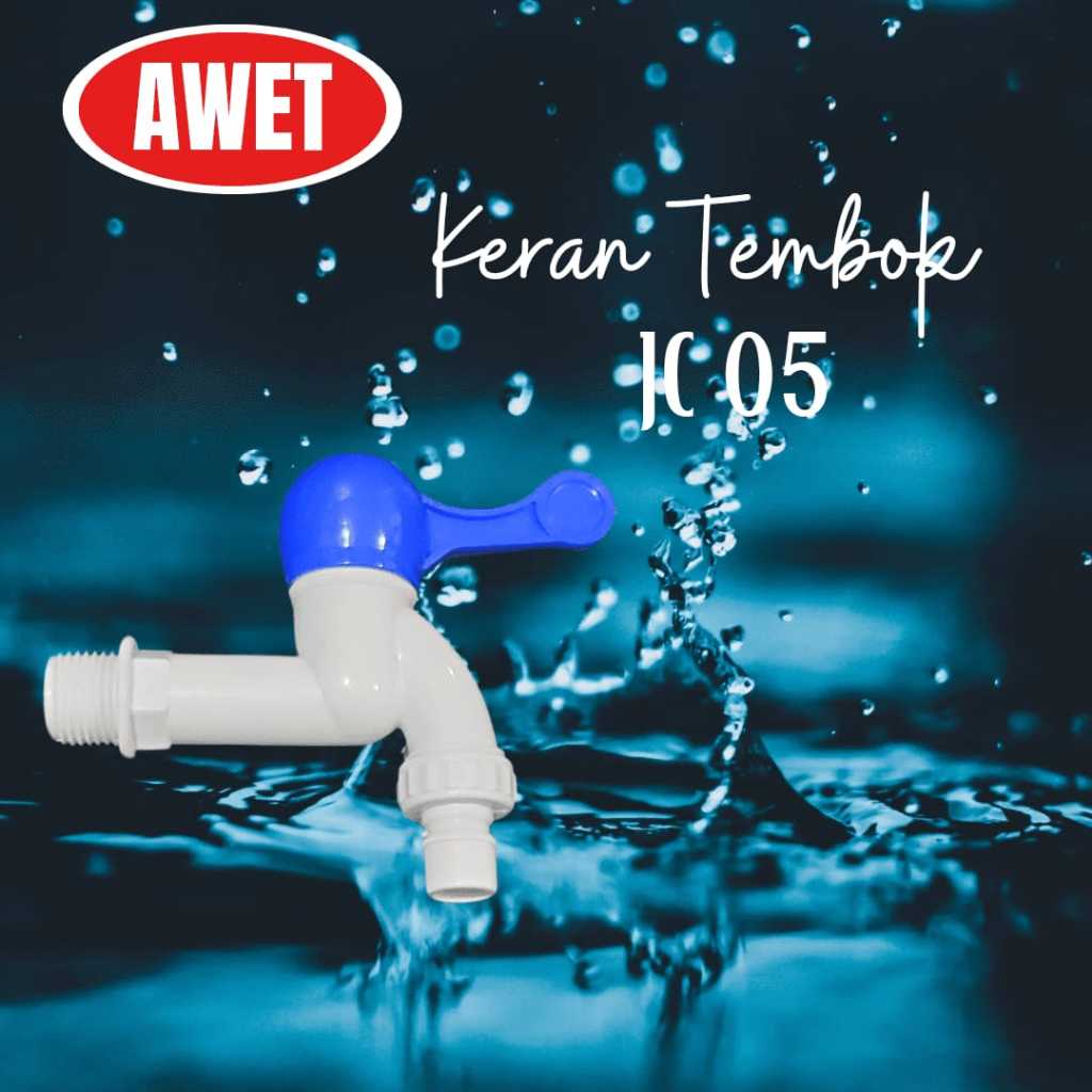 Jual Keran Tembok Awet JC-05 ukuran 1/2"dan 3/4''- Kran Plastik (Wespex ...