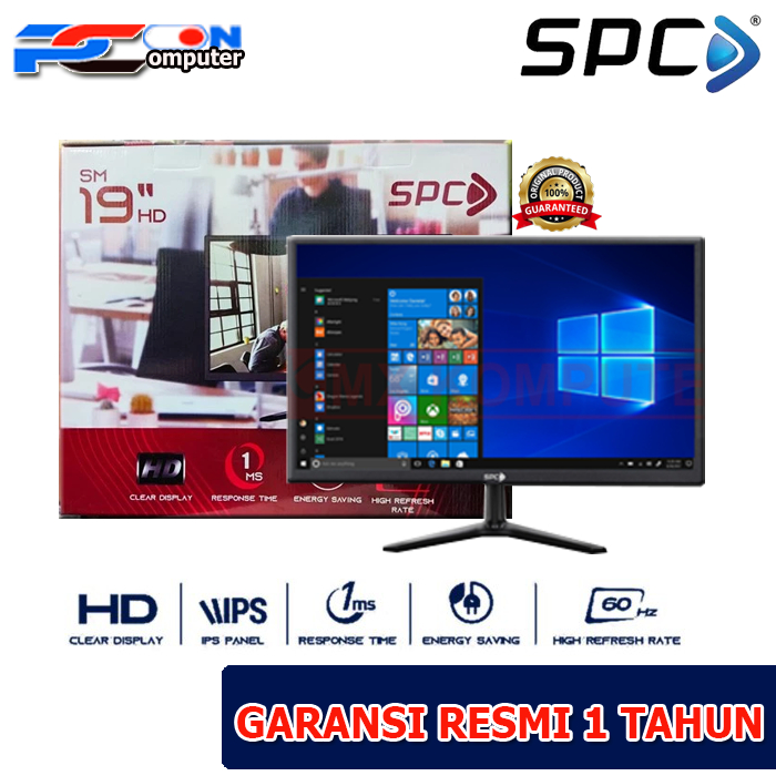 Jual MONITOR LED SPC 19 inch FULL HD | Monitor gaming NEW | Shopee ...