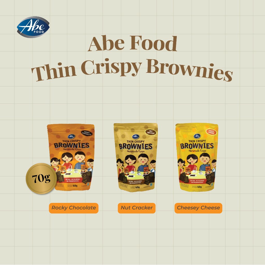 Jual Abe Food Thin Crispy Brownies 60gr | Shopee Indonesia