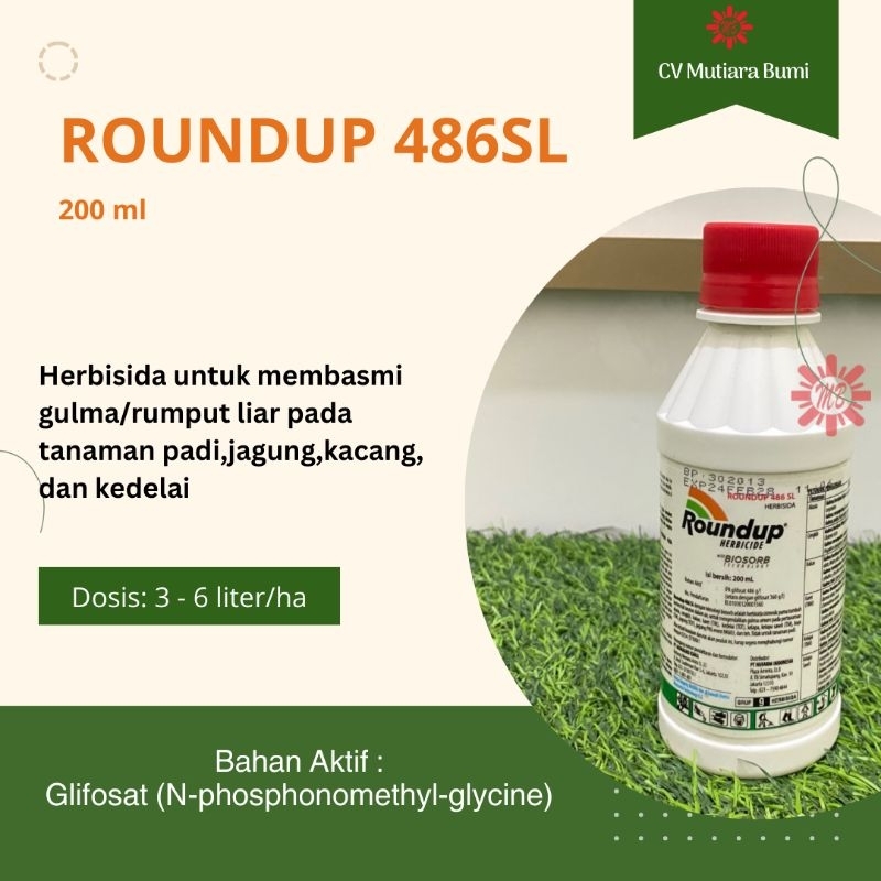 Jual HERBISIDA | ROUNDOUP 200ML | OBAT RUMPUT TANAMAN JAGUNG | Shopee ...