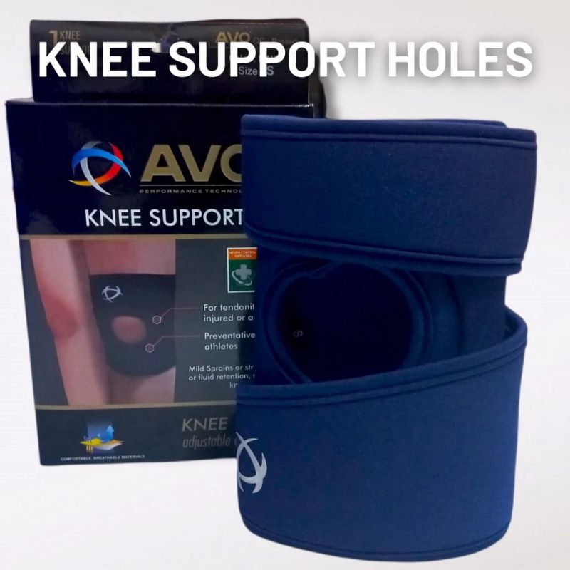 Jual knee support Holes avo original pelindung lutut | knee lubang avo ...
