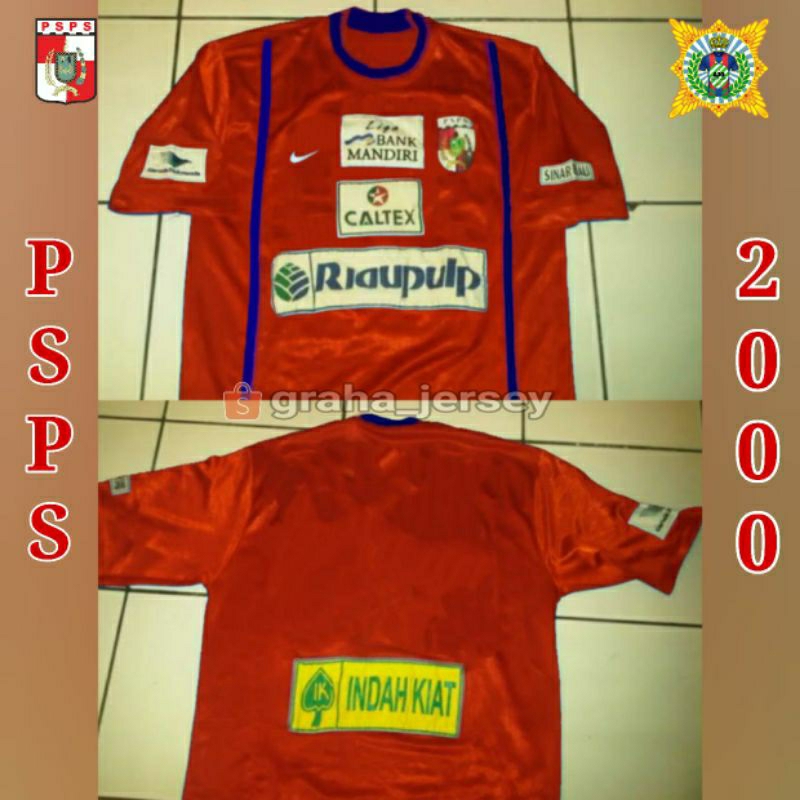 Jual Jersey PSPS Pekanbaru Away 2000 Bank Mandiri Merah PRINTING dan ...