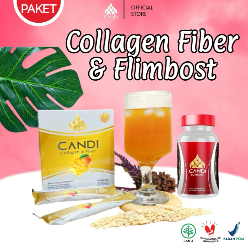Jual CANDI COLLAGEN N FIBER + CANDI FLIMBOST ( FREE LIPCREAM IMPLORA ...