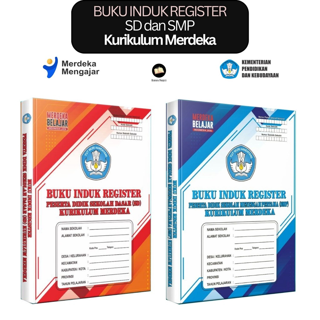 Jual Buku INDUK REGISTER PESERTA DIDIK SD dan SMP Kurikulum Merdeka | Shopee Indonesia