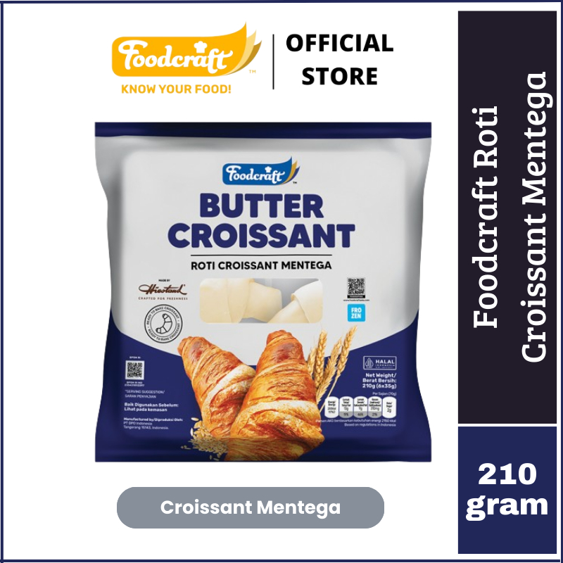 Jual Foodcraft Pastry Butter Croissant Pastri Roti Croissant Mentega Isi 6 Pcs | Shopee Indonesia