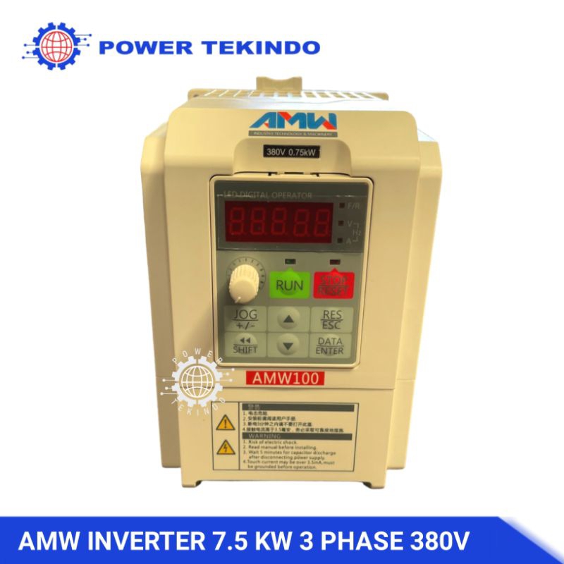 Jual AMW Inverter 7,5 KW 3 Phase 380V 10 HP VFD Inverter Variable Frequency Drive Inverter EM100 ...