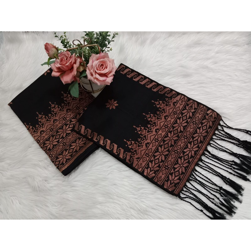 Jual Songket silungkang warna hitam tembaga | Shopee Indonesia