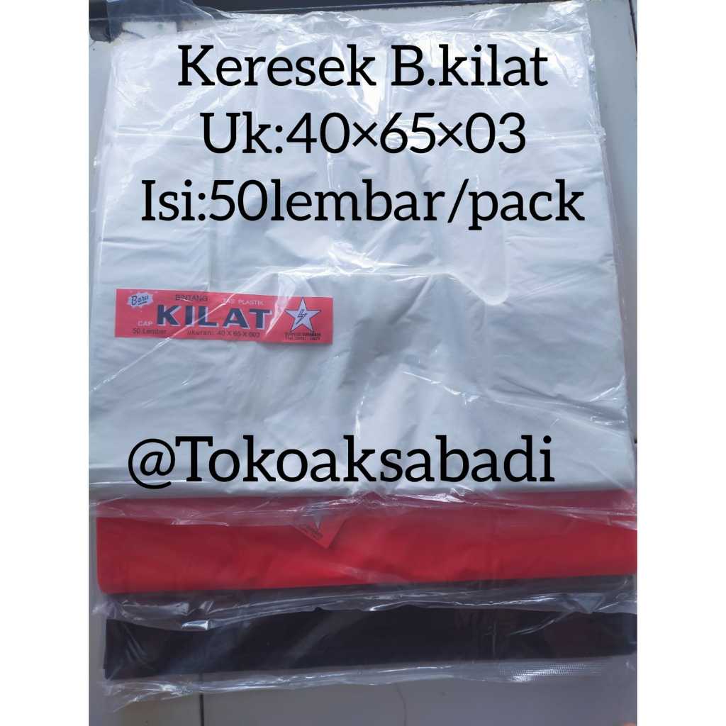 Jual Kantong Kresek Plastik Uk 40 x 65 Tebal 03 Bintang Kilat - Merah ...
