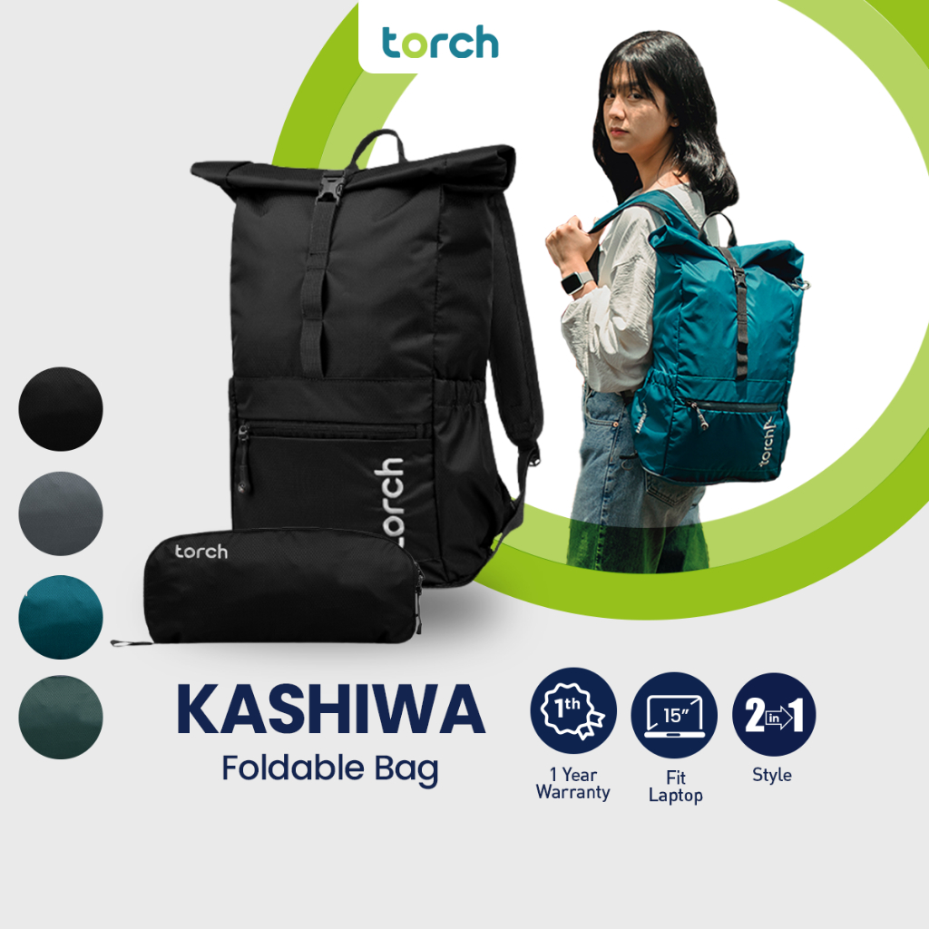 Jual TORCH Kashiwa Tas Ransel Lipat Punggung Sekolah Pria Wanita Tahan ...
