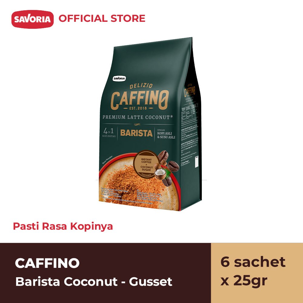 Jual Caffino Barista Coconut Gusset - Bubuk Kopi Instan 6 Sachet x 25g ...
