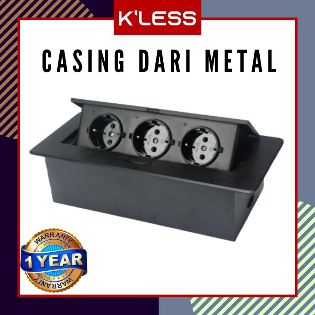 Jual Stop Kontak Meja Meeting Tanam 3 Socket Soft Touch Pop UP System ...