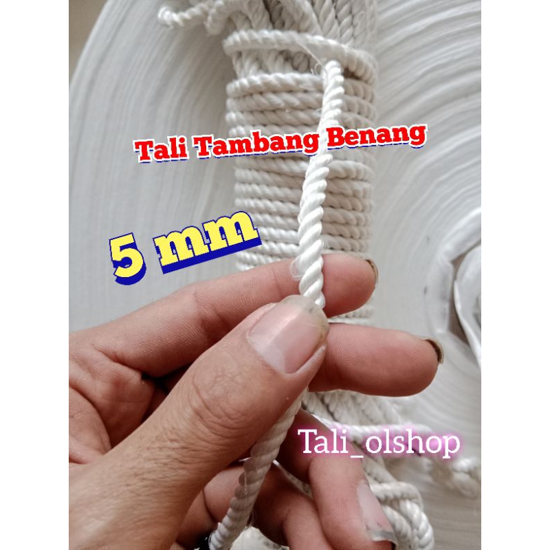 Jual Tali Tambang Benang Polyester..no 5mm..30 meter | Shopee Indonesia