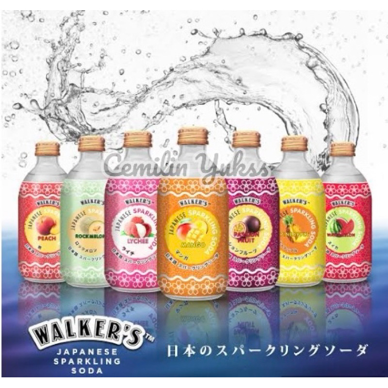 Jual Walker's Japanese Sparkling Soda 290ml Sparkling Soda Rasa Buah Passion Fruit Lychee ...