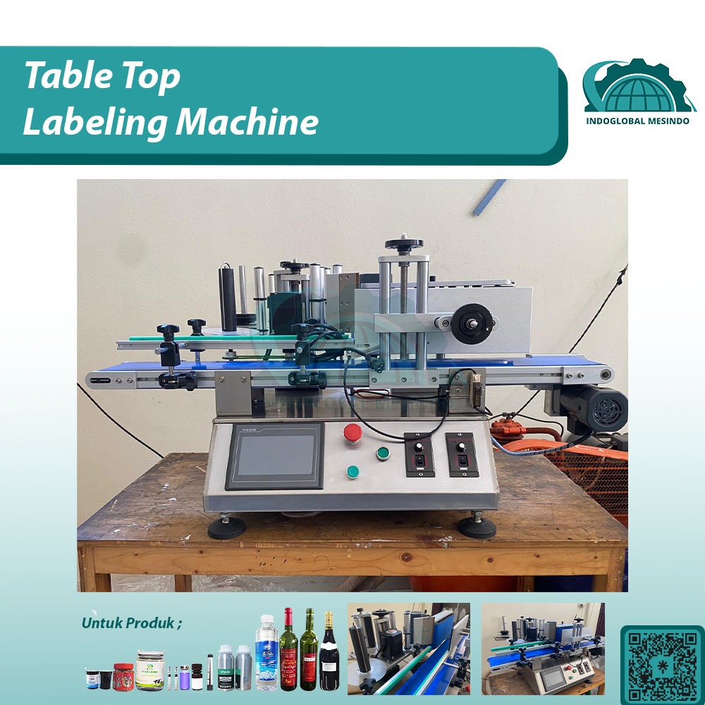 Jual Mesin Table Top Labeling Mesin Pemberi Label Portable Botol Kecil ...
