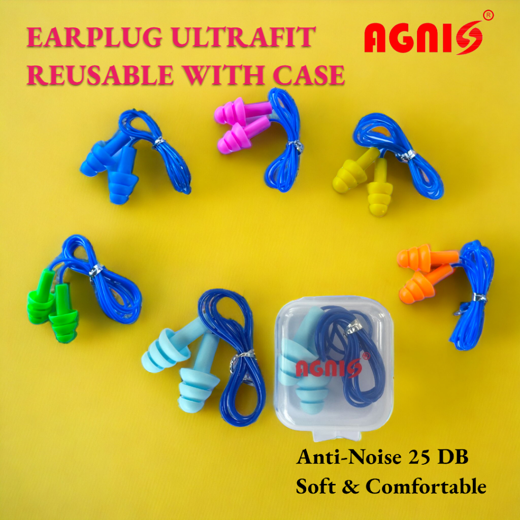 Jual Earplug Ultrafit AGNIS Penutup Safety Telinga Peredam Suara Bising Ear Plug | Shopee Indonesia