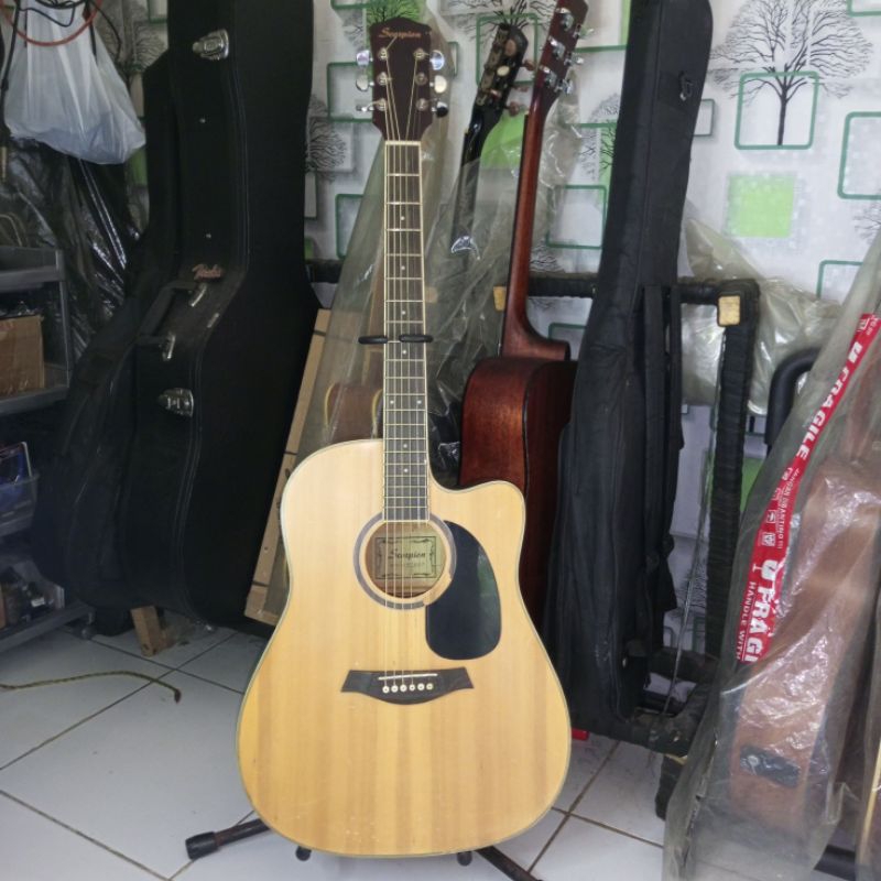 Jual gitar bekas second akustik elektrik scorpion AG68C original ...