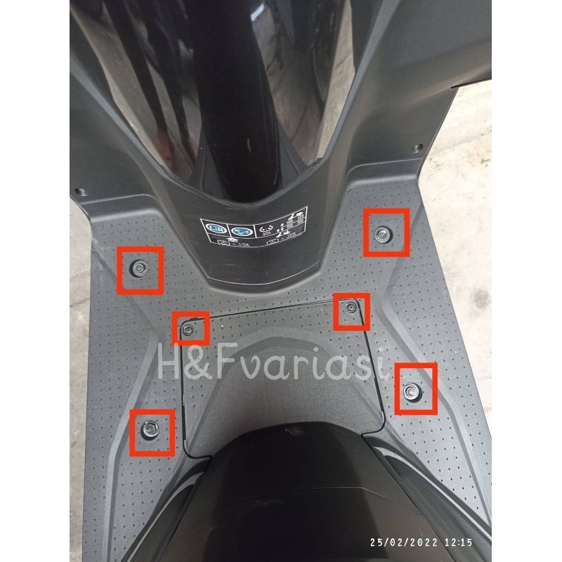 Jual Set Baut Pijakan Kaki / Bordes Plus Baut Tutup Aki Vario 160 Probolt Original Stainless ...