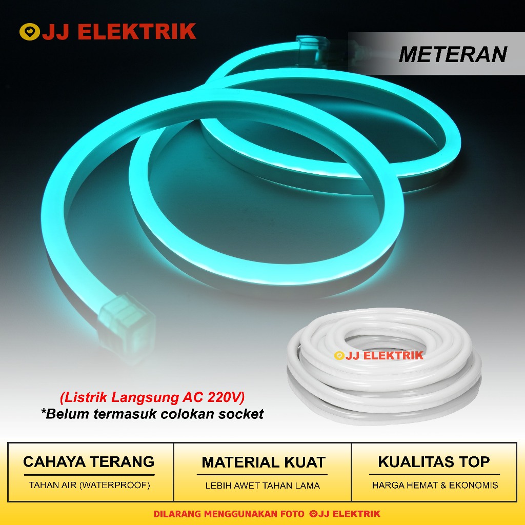 Jual Lampu LED Neon Flex Selang Neonflex Sign Strip Fleksibel Blue Ice ...