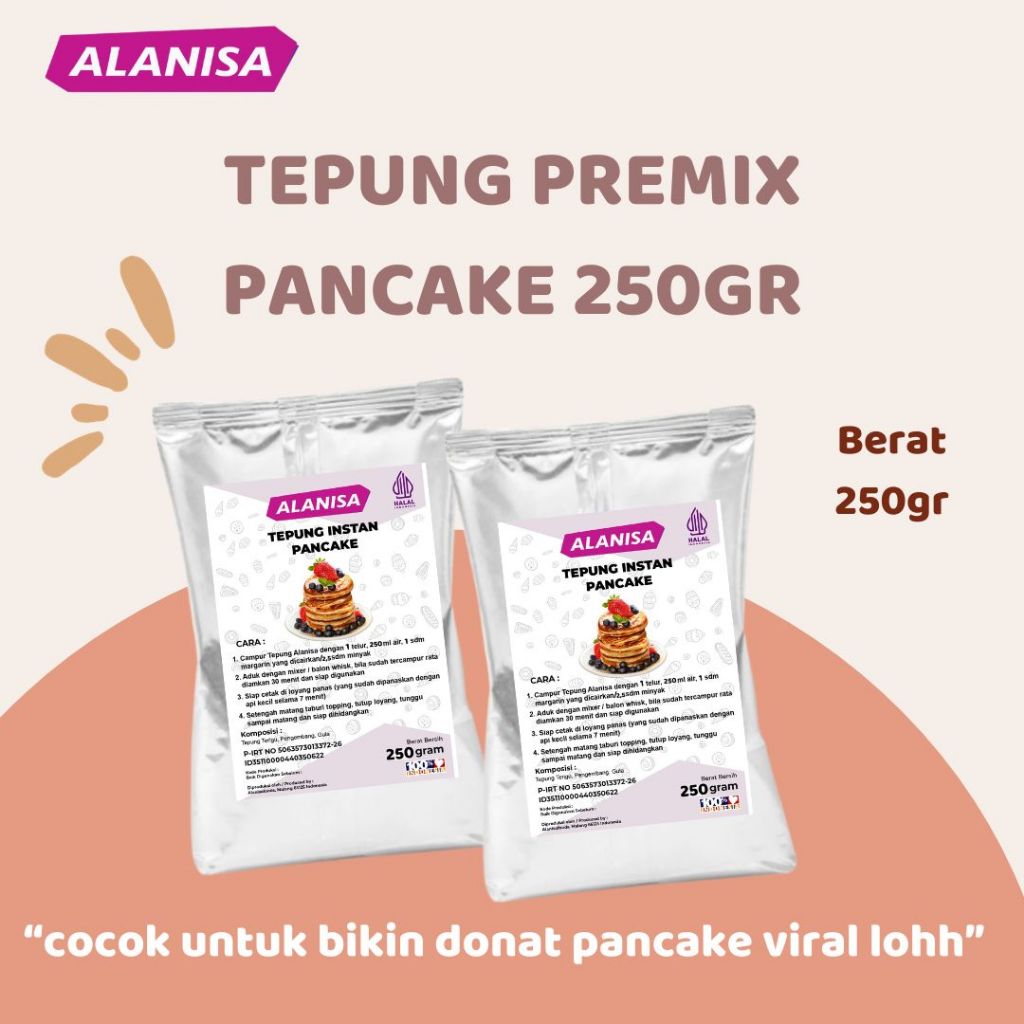 Jual TEPUNG PANCAKE 250GR, DONAT PANCAKE VIRAL SUPER PRAKTIS!! | Shopee Indonesia