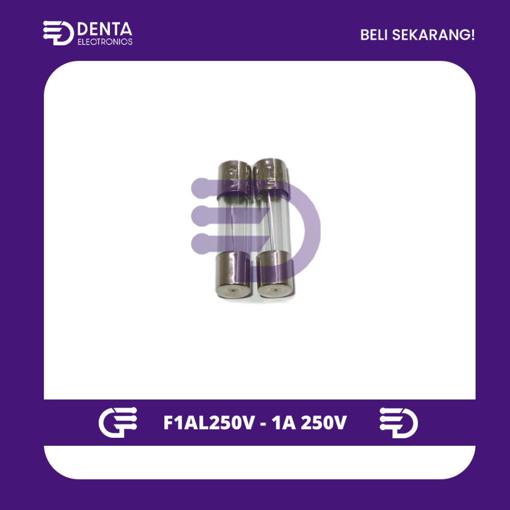Jual F1AL250V - 1A 250V FUSE GLASS (L= 2 cm W= 0.5 cm) | Shopee Indonesia