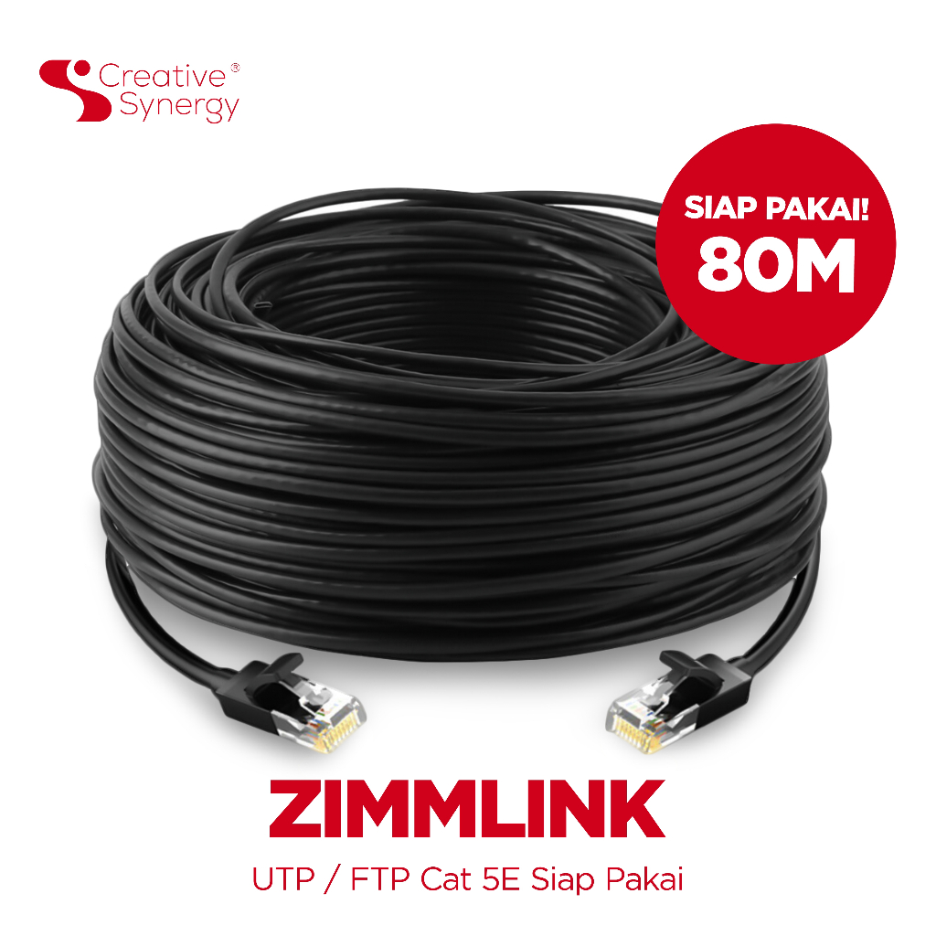 Jual 80 Meter - Kabel LAN Indoor/Outdoor Siap pakai CAT5e Include RJ45 ...