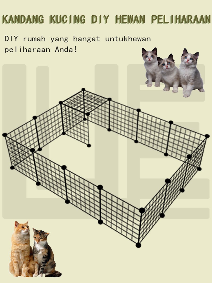 Jual Kandang Diy Kucing Pagar Besi Diy Anjing Kandang Hewan Peliharaan ...