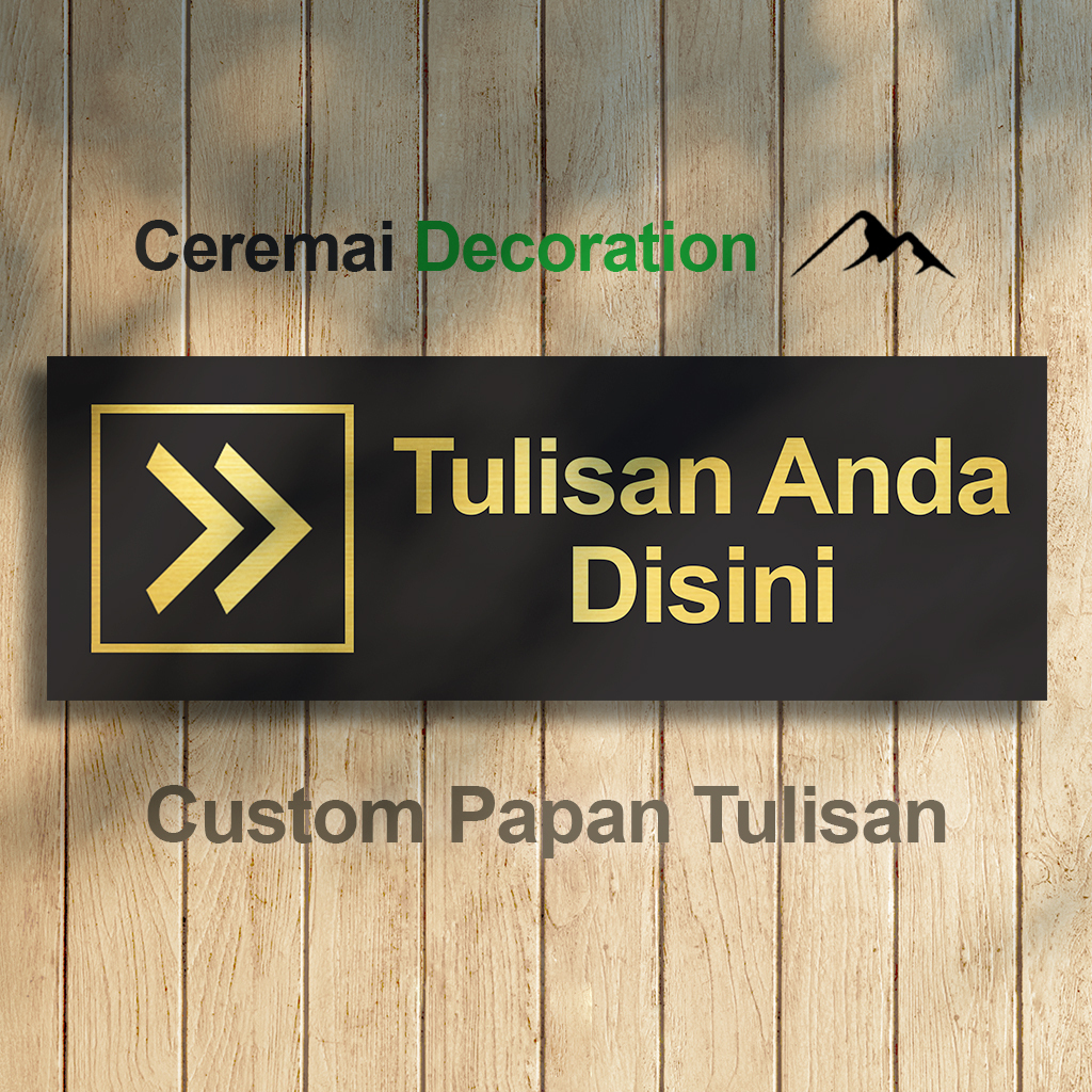 Jual CUSTOM PAPAN NAMA DAN TULISAN SENDIRI PENANDA PETUNJUK RUANGAN ...