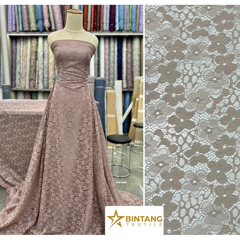 Jual Kain brokat Cord Lace non glitter / Lace brukat / Kain brokat semi ...