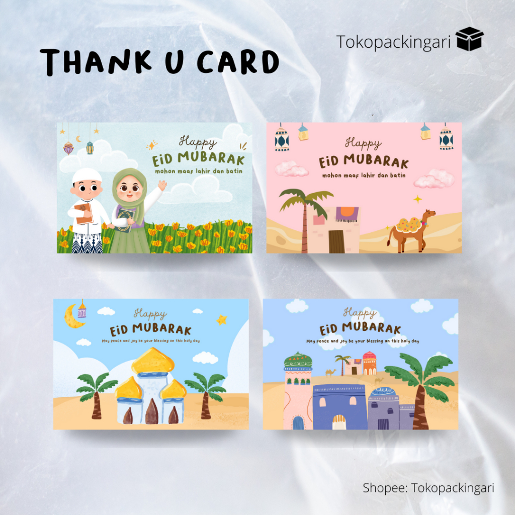 Jual Thank You Card Eid Mubarak Series | Thank You Card Edisi Lebaran ...