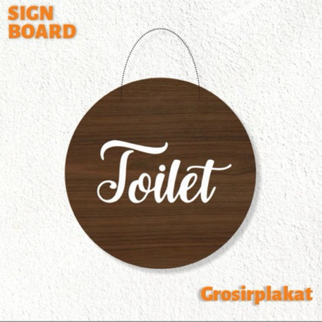 Jual Papan Toilet Sign Board Kayu Wooden Signage Gantungan Toko ...