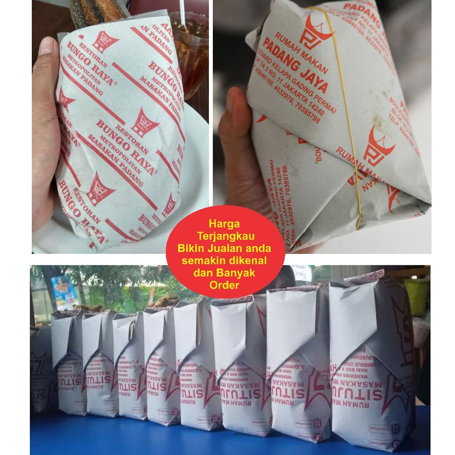 Jual Kertas Nasi Padang Custome Bekasi | Shopee Indonesia
